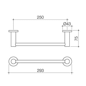 Caroma Liano II Hand Towel Rail - Brushed Nickel | 96444BN — Blue Leaf ...