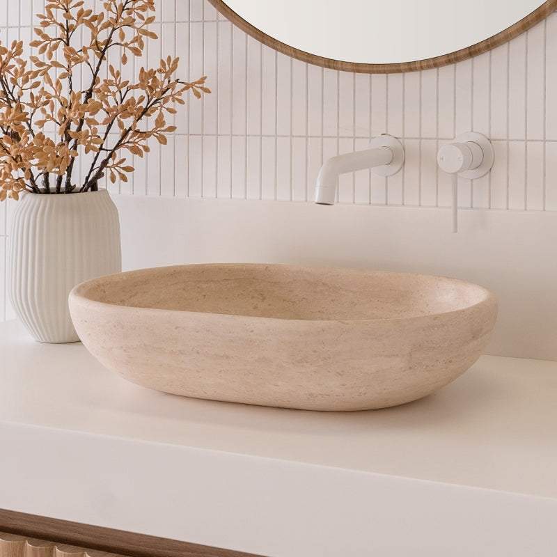 ADP Ollie Travertine Above Counter Basin — Blue Leaf Bathware & Tiles