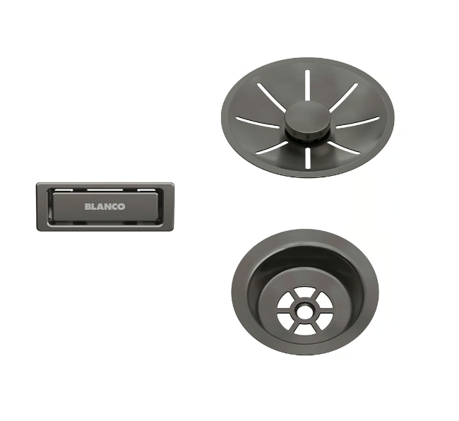 Blanco Strainer System Satin Dark Steel Edition for Single Bowl Sinks ...