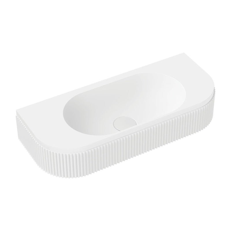 Fienza Minka Solid Surface Wall Basin - White Matte — Blue Leaf Bathware & Tiles