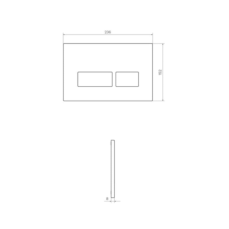 Parisi Blade Push Panel - White — Blue Leaf Bathware & Tiles