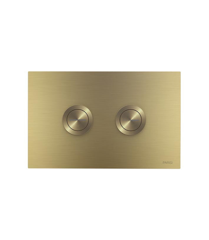 Parisi Twin Button Set for Low Level Cisterns - Brushed Brass — Blue ...