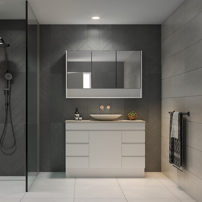 Timberline Bargo Freestanding Vanity - Slab Top — Blue Leaf Bathware ...