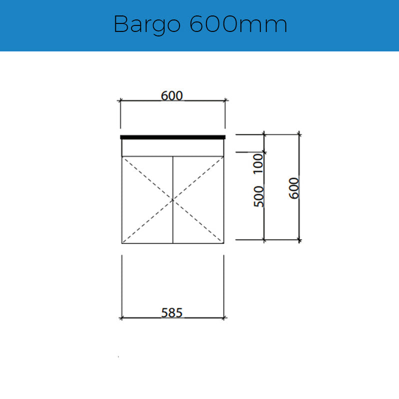 Timberline Bargo Wall Hung Vanity - Slab Top